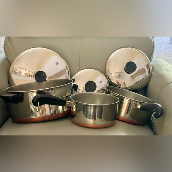 Revere Ware | Kitchen | Vtg Revere Ware Copper Clad Stainless Steel ...